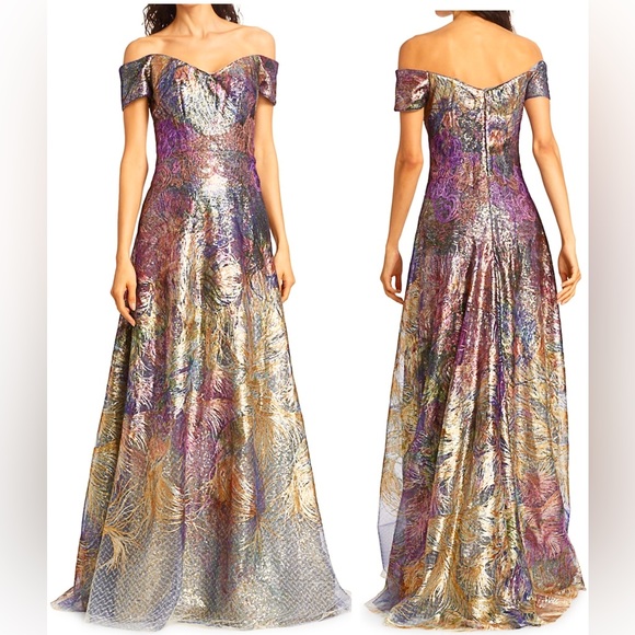 Rene Ruiz | Dresses | Rene Ruiz Collection Sequined Offtheshoulder Gown ...